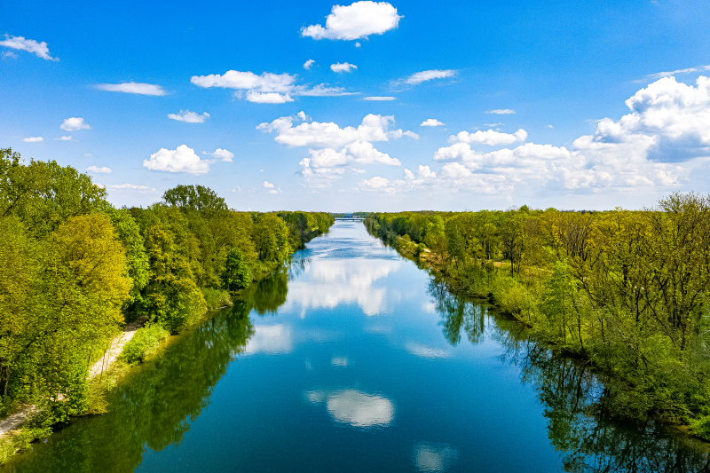 Die Donau aus der Luft | Hochauflösende Luftbilder von der Donau