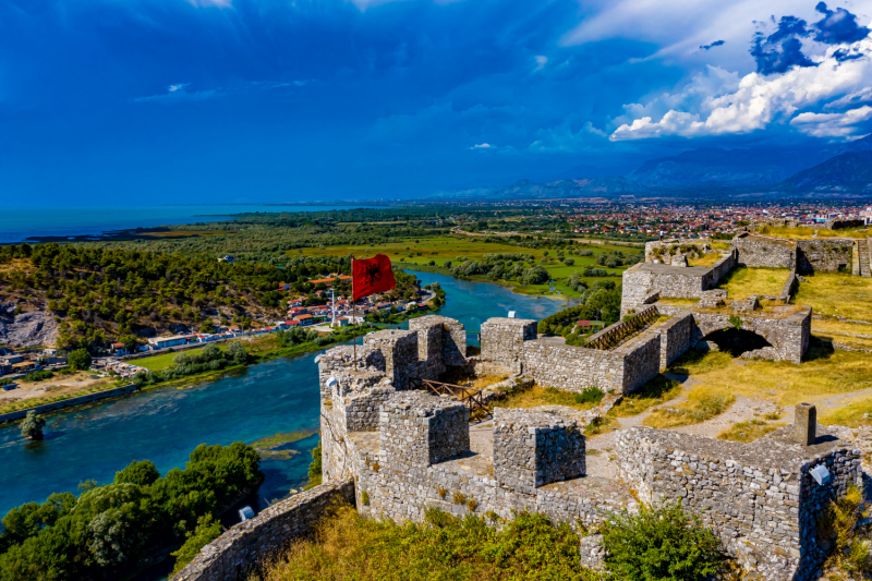 Shkodra | Luftbilder von Shkodra in Albanien